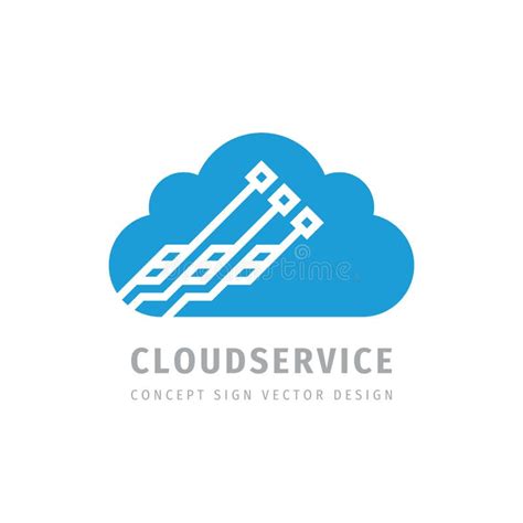 Cloud Computing Hosting Icon Logo Design Hosting Technology Sign Data Base Logo Stock Vector