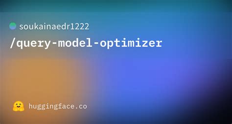 Soukainaedr1222query Model Optimizer At Main