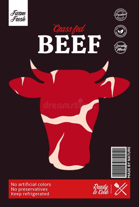 Vector Beef Logo Icons Charts And Design Elements Stock Vector