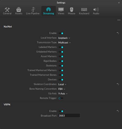 Vrpn Sample External Optitrack Documentation