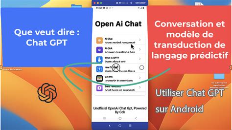 Chat GPT Android loutil conversationnel qui produits des textes et répond à toutes vos