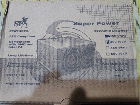 Продавам компютърно захранване 400 вата Компютърно захранване Компютърни компоненти ре