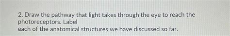 Solved Answer Number 2 Draw A Pathway 2 Draw The Pathway That Light
