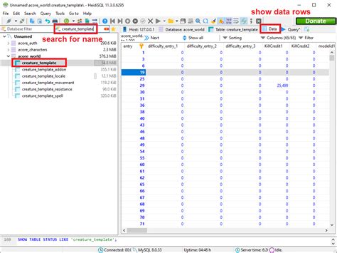 your first sql edit wotlk modding wiki