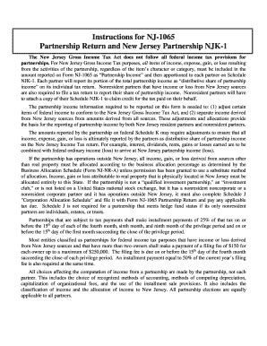 2018 Form NJ NJ 1065 Instructions Fill Online Printable Fillable