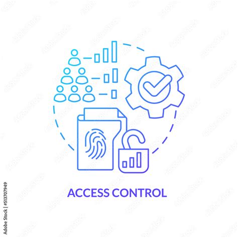 Access Control Blue Gradient Concept Icon Part Of Physical Security