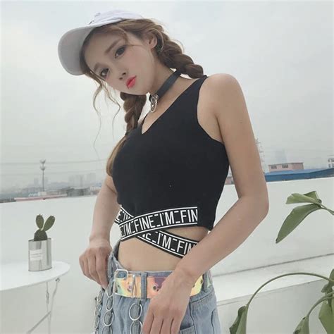 Casual New Summer Ulzzang Korean Elastic Womens Clothing Harajuku