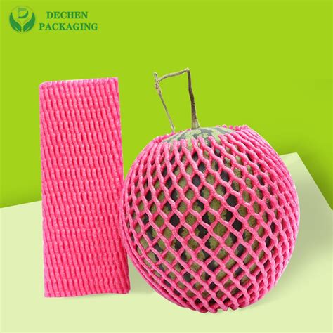 Eps Foam Fruits Packing Protection Net Fruit Plastic Netting Red Bottle Protector Sleeves And