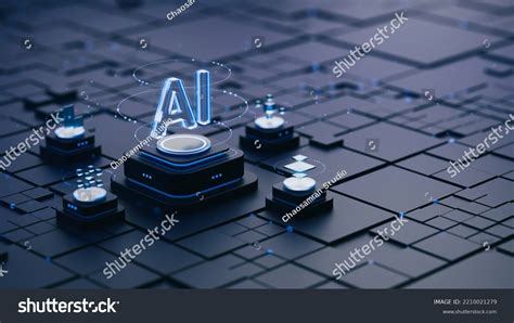 artificial intelligence ai neural network digital stock illustration