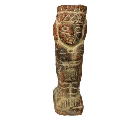 Terracotta Replica Toltec Warrior Statue Pre Columbian Style Etsy