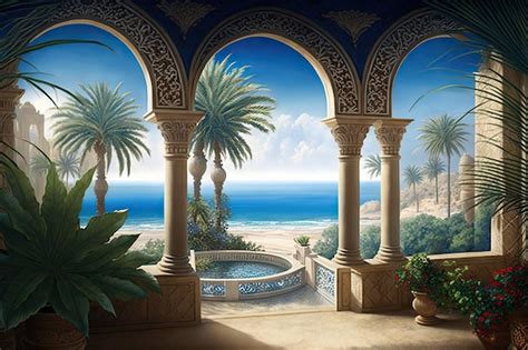 Arab Palace Sea View Grand Hamam Hotel Luxurious Oriental Interiors
