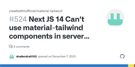 next js 14 can t use material tailwind components in server components · issue 524