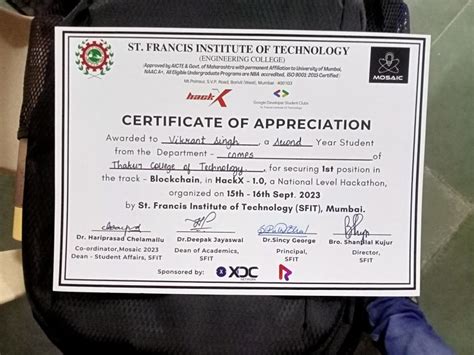 Vikrant Singh On Linkedin Excited To Share That We Won The Hackx Hackathon Hosted At Sfit College