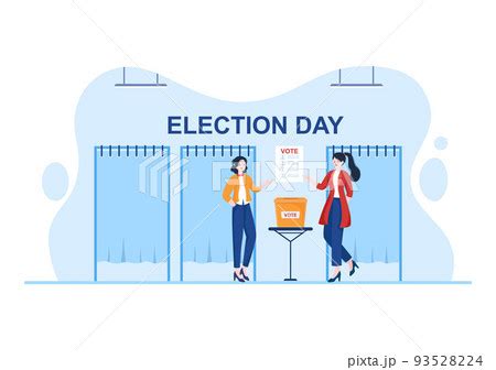 Election Day Political Hand Drawn Cartoon Flat のイラスト素材 93528224 PIXTA