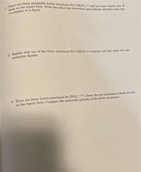 Solved There Are Three Acceptable Lewis Structures For CH Chegg