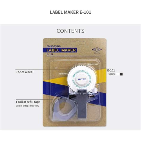 MoTEX E Embossing Machine Label Maker Manual Printer