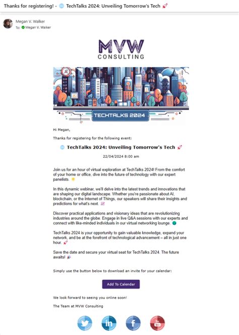 Send Unique Event Registration Response Emails For Events