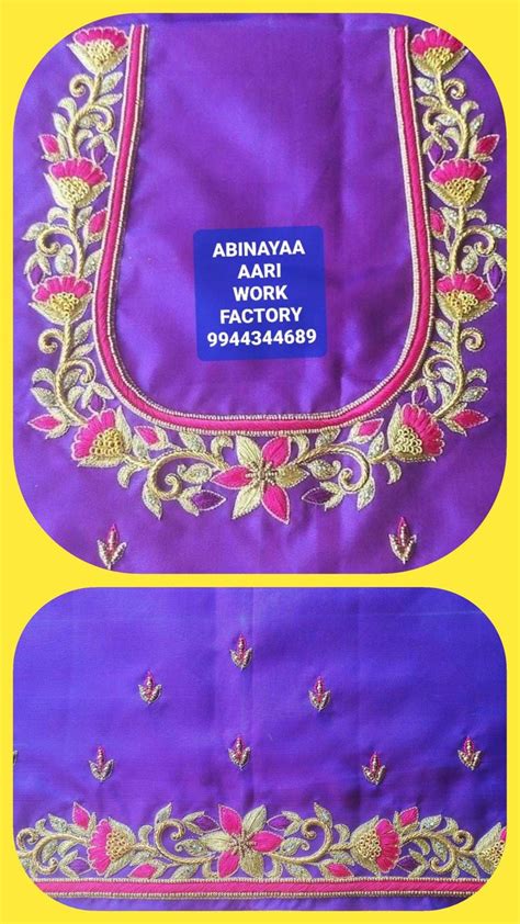Pin By Arunachalam On Ariorke Hand Embroidery Design Patterns Blouse