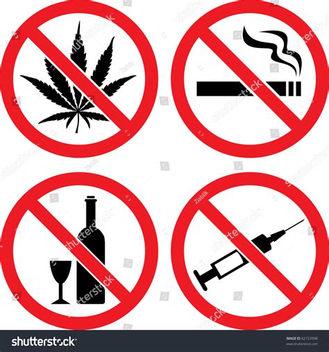 No Smoking Drugs Alcohol Over 1309 Royalty Free Licensable Stock