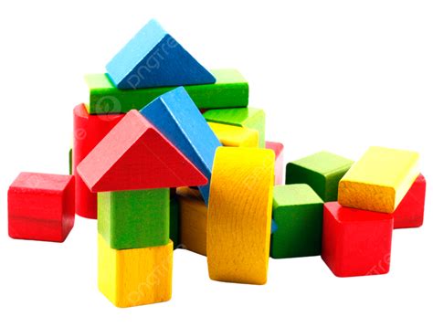 Wooden Building Blocks Construct Structure Red Toy Png Transparent
