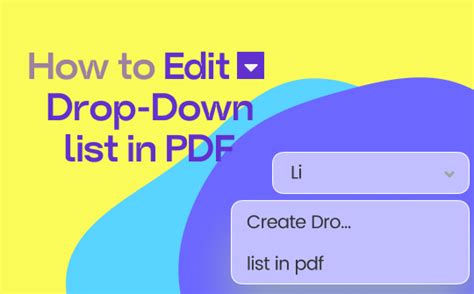 How To Edit Drop Down List In Pdf 3 Best Methods