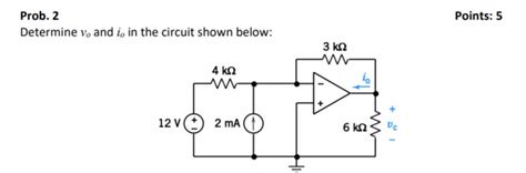 solved prob 2 determine vo and io in the circuit shown