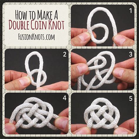 Double Coin Knot Step By Step Image Instructions Written