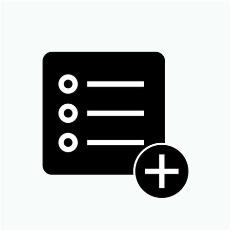 Agregar icono de lista Vector de símbolo y signo de elemento de interfaz universal Vector Premium