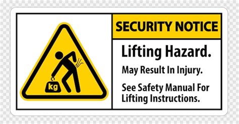 Premium Vector Lifting Hazardmay Result In Injury See Safety Manual
