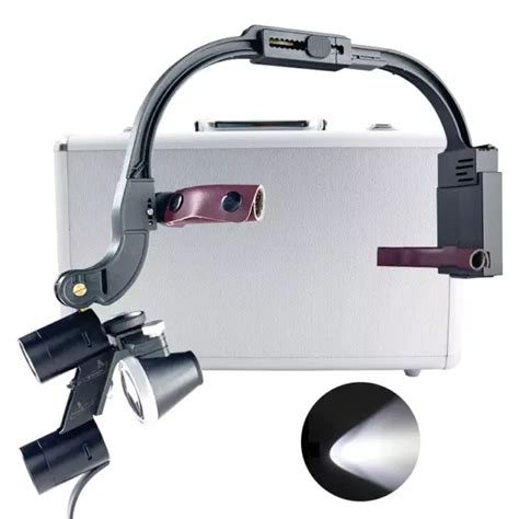 Lupas Dentales 25x 35x Lupa Casco Diadema Faro Led 5w 2 Baterías Eur