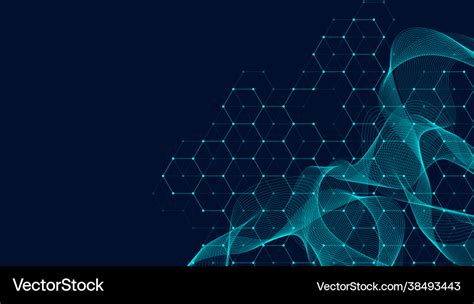 Technology Abstract Lines And Dots Connect Vector Image