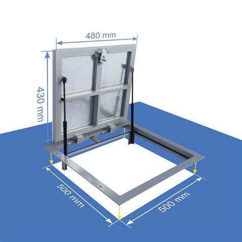 Buy Floor Access Door Aluminum 50x50cm With Gas Struts Delivery From