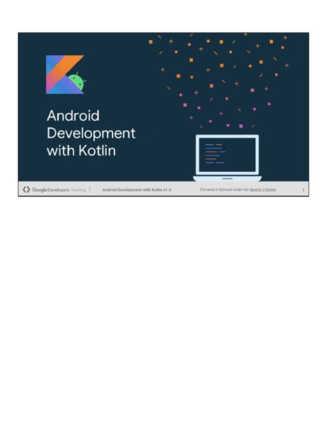 Introduction Android Development With Kotlin Pdf Android Operating System Programming
