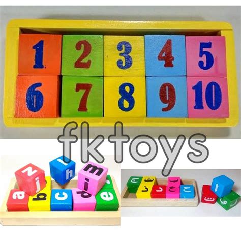 Jual Balok Kayu Tepak Abjad Angka Hijaiyahmainan Edukasi Shopee Indonesia