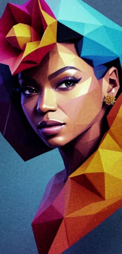 Geometric Portrait Art Wallpaper Free Download
