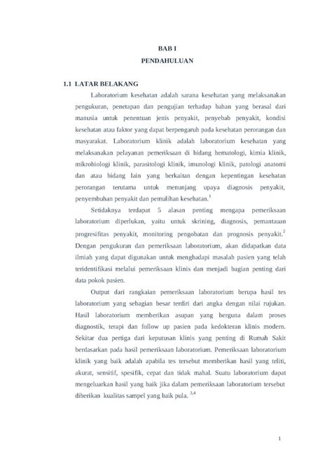 Docx Pre Analitik Sampel Lab Dokumen Tips