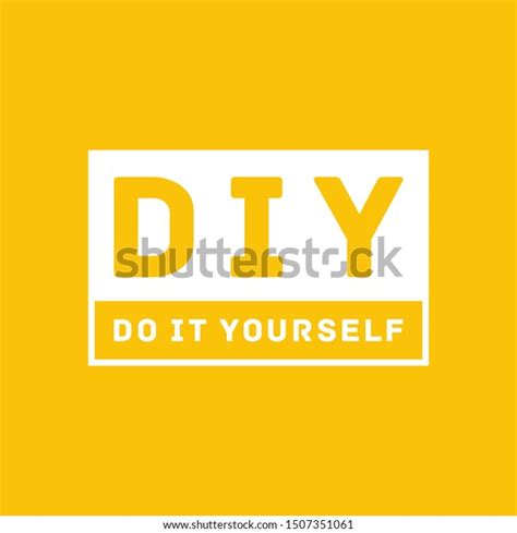 Diy Do Yourself Label Vector Text Stock Vector Royalty Free Shutterstock