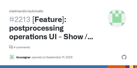Feature Postprocessing Operations UI Show Hide When Enabled