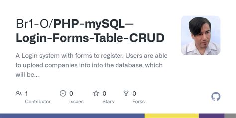 GitHub Br O PHP MySQL Login Forms Table CRUD A Login System With Forms To Register Users