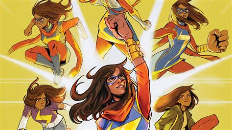 Download Faces Of Ms Marvel Cartoon Wallpaper
