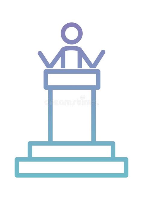 Figure Man Giving A Speech Stock Vector Illustration Of Debate 143870569