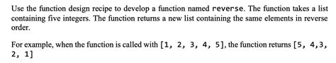 Solved Use The Function Design Recipe To Develop A Function