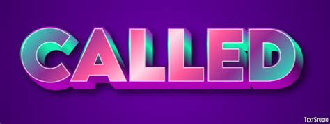 Called Text Effect And Logo Design Word