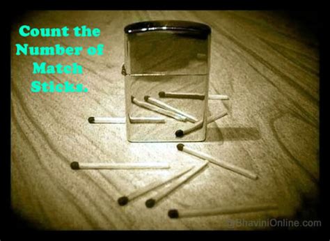 Guess The Number Of Match Sticks In The Given Picture BhaviniOnline