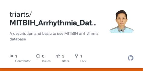 Github Triartsmitbiharrhythmiadatabasebasic A Description And Basic To Use Mitbih