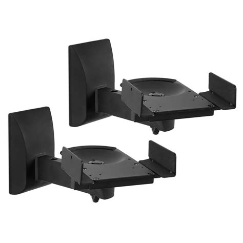 Mount It Speaker Wall Mounts Pair Of Universal Side Clamping Bookshelf Speaker Mounting