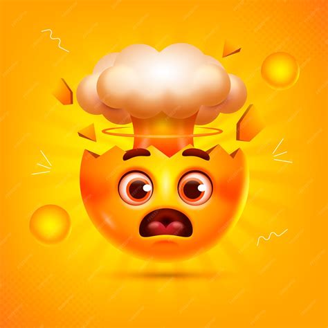 Free Vector Gradient Head Exploding Emoji Illustration