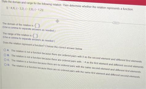 Solved State The Domain And Range For The Following Chegg