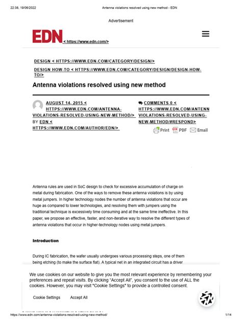 Antenna Violations Resolved Using New Method Edn Pdf