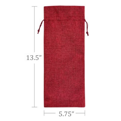 Wrapables Reusable Burlap Wine Bags Rustic T Bags With Drawstring